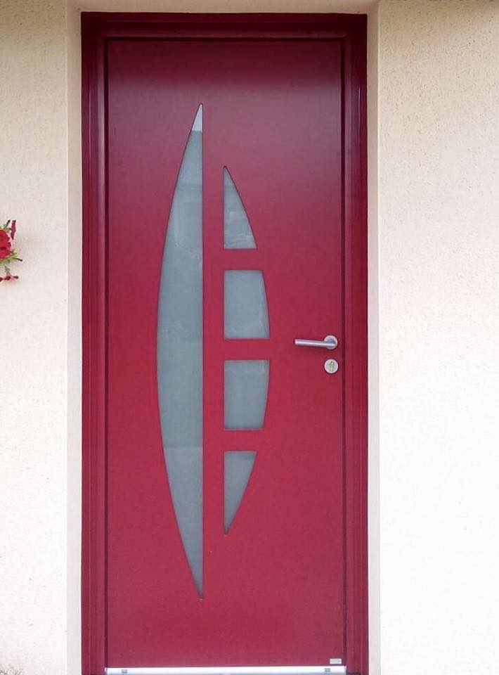 Porte d'entrée Apollo rouge 3004 - Confort 3000