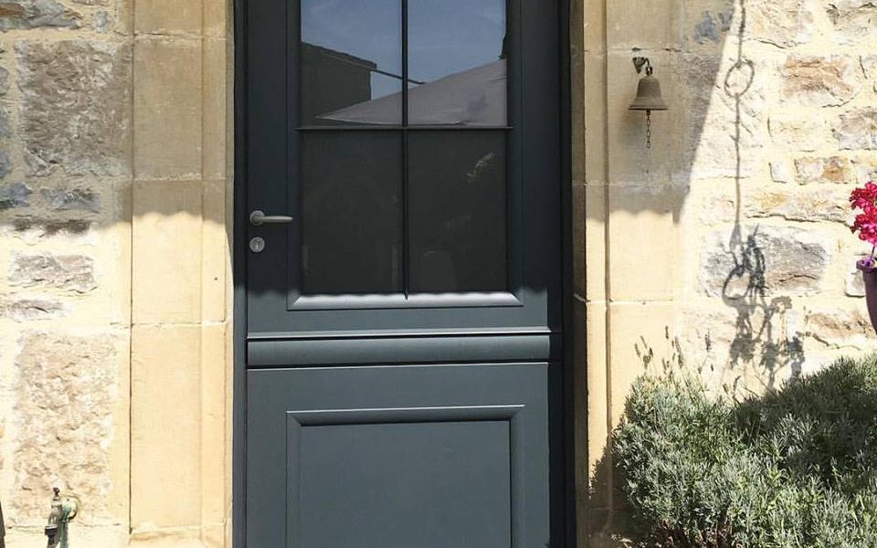 Porte fermière en aluminium modèle VILLANDRY gris anthracite 7016 ...
