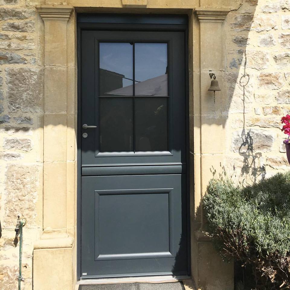 Porte fermière en aluminium modèle VILLANDRY gris anthracite 7016 ...